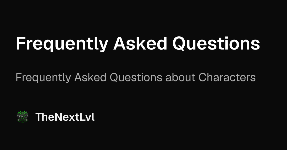 Frequently Asked Questions